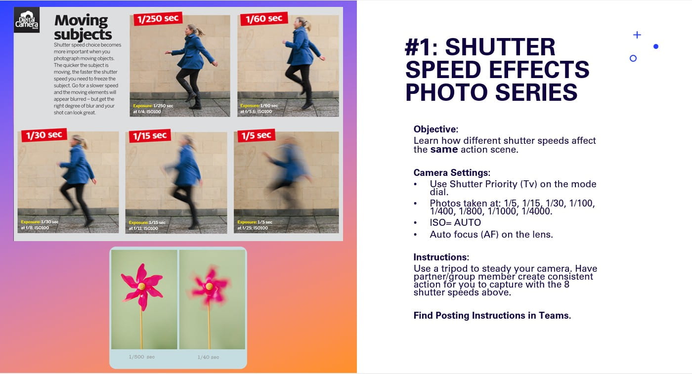 Shutter Speed Photo Assignments – Summit High Digital Photography